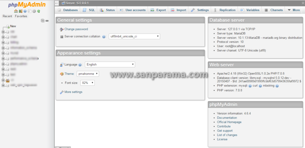 Memperbarui phpMyAdmin XAMPP di Windows - Blog Sanparama